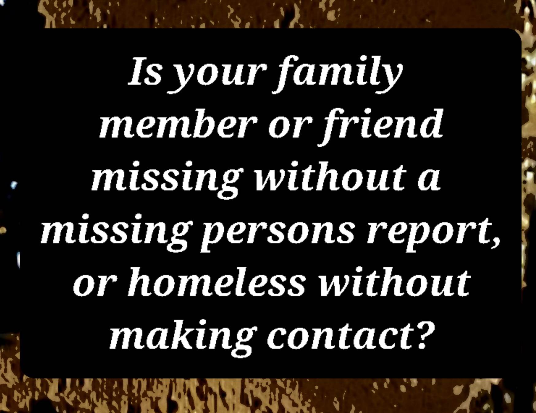 Missing Person Database – Underground Mysteries